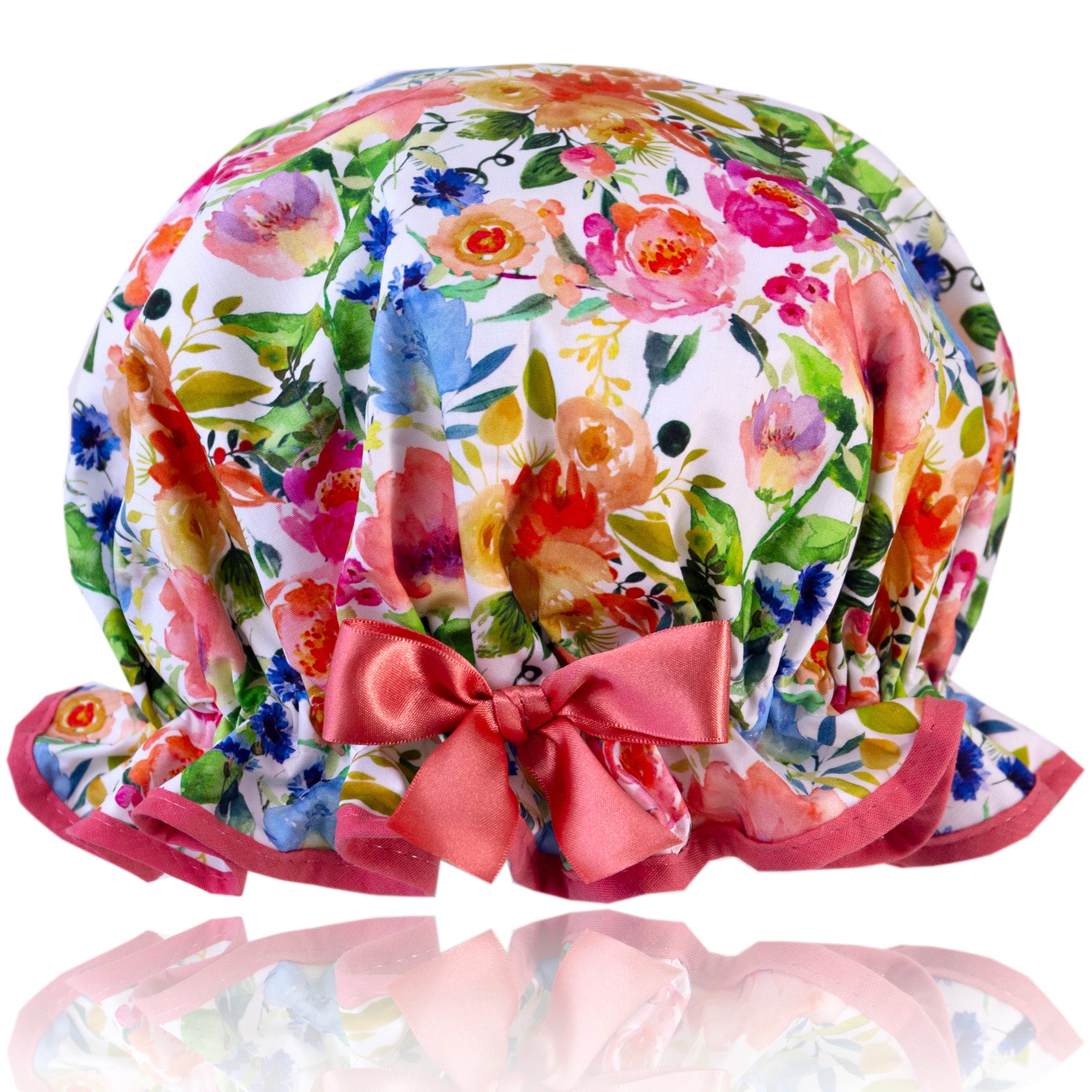 Dilly Daydream Bright Colourful Cotton Shower Cap - Beautiful Blooms ...