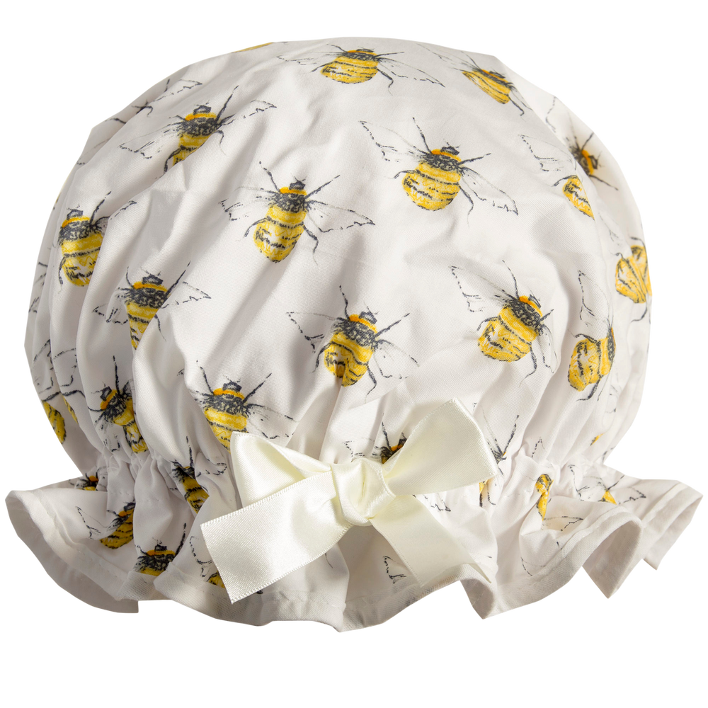 Beautiful range of British made luxury shower caps and turbans
