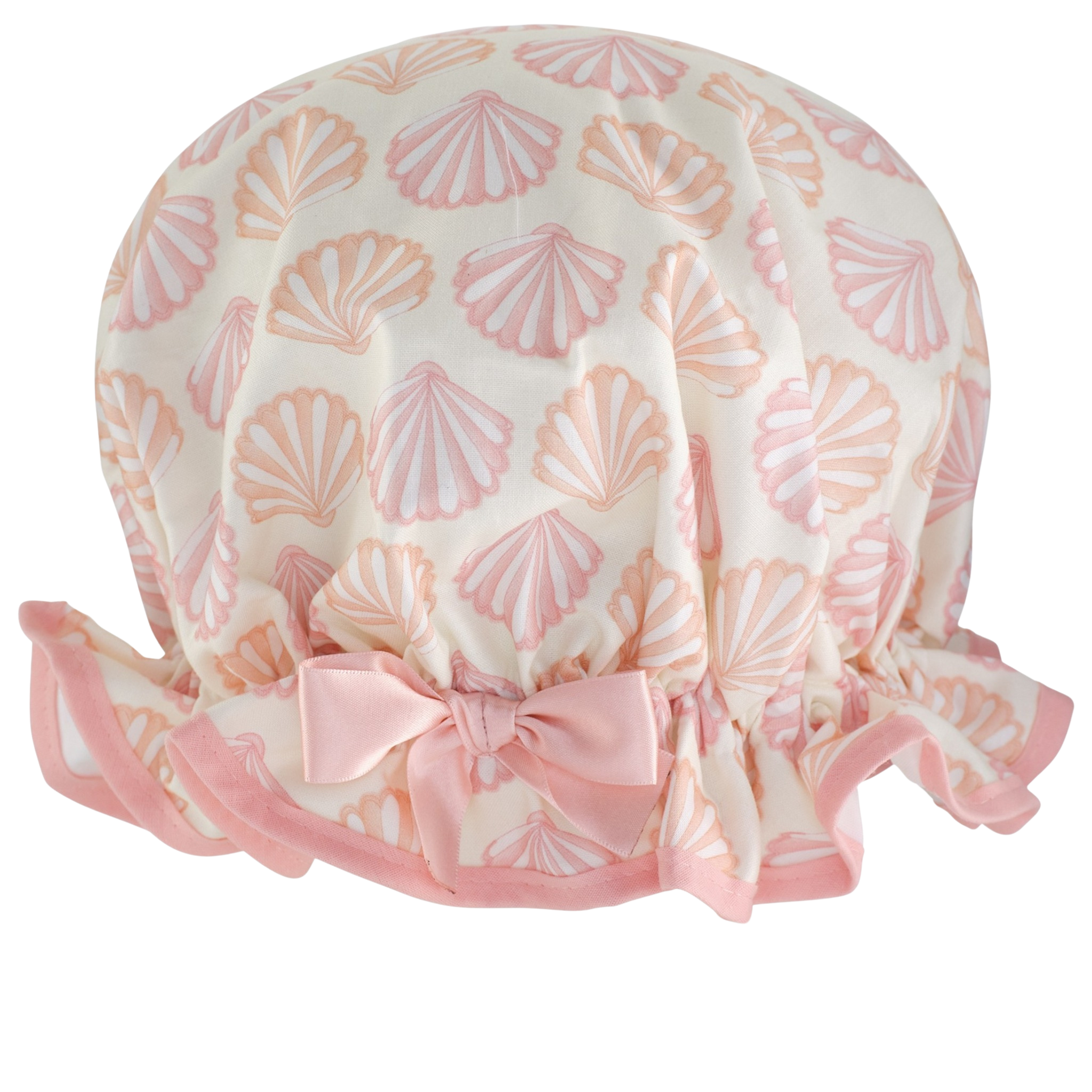 Seashell Coral Shower Cap - Women's Designer Shower Hat - Pink & Coral ...