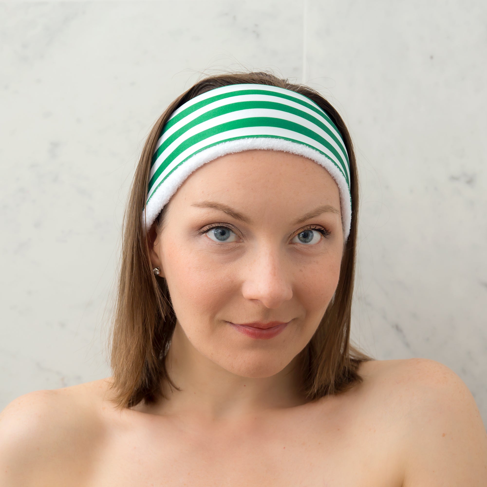 Stripey Green Lycra Hairband – Dilly Daydream